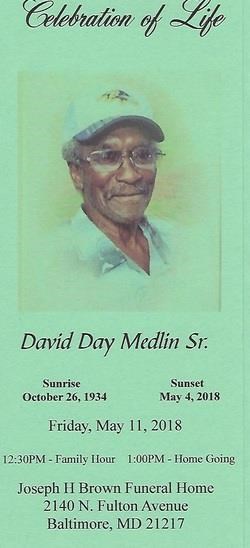 David Medlin, Sr. Obituary (2018) - Legacy Remembers