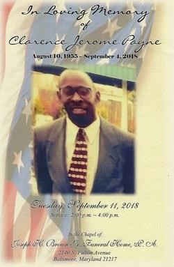 Clarence Payne Obituary (2018) - Baltimore, MD - Joseph H. Brown, Jr ...
