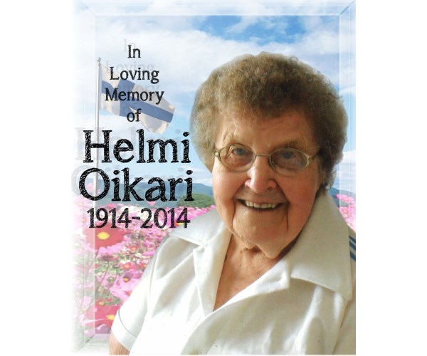 Helmi Oikari Obituary (2014) - Thunder Bay, ON - The Thunder Bay ...
