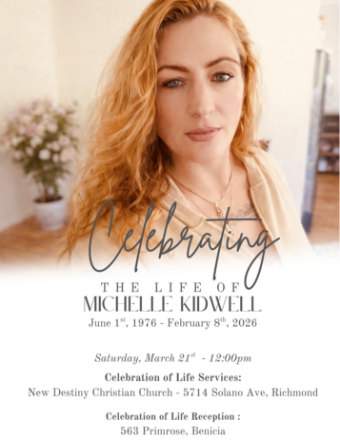 Michelle Victoria Kidwell Obituary (2026) - San Pablo, CA - Wilson ...