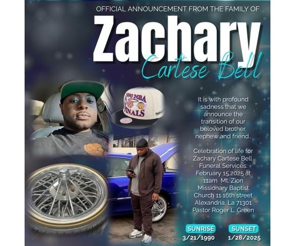 Zachary C Bell Obituary (2025) - Pineville, LA - Fall Creek Funeral ...