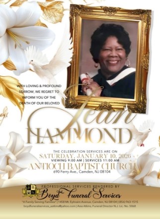 Jean Hammond Obituary (2025) - Camden, NJ - Boyd Funeral Home - Camden