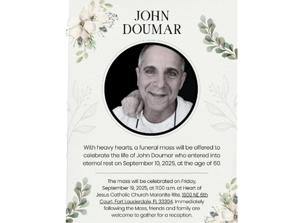 John Joseph Doumar Obituary (2025) - Fort Lauderdale, FL - Falowski ...