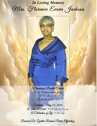 Mrs. Florence Evora Jackson Obituary (2026) - Heathsville, VA - Berry O ...