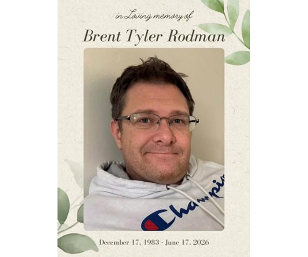 Brent Tyler Rodman Obituary (2026) - Grain Valley, MO - Royer Funeral ...