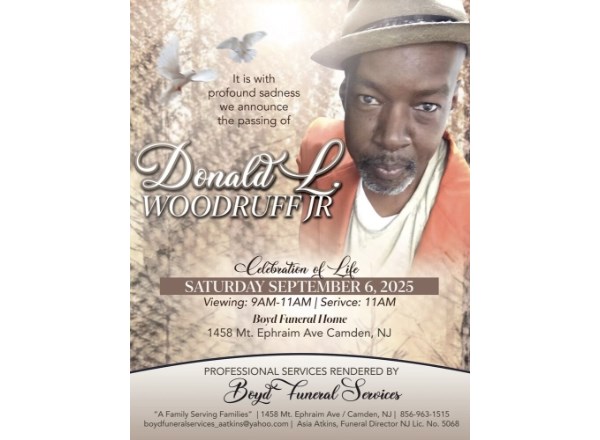 Donald Woodruff Obituary (2025) - Camden, NJ - Boyd Funeral Home - Camden