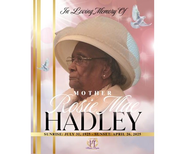 Rosie Mae Hadley Obituary (2025) - Thomasville, GA - Hatcher-Peoples ...