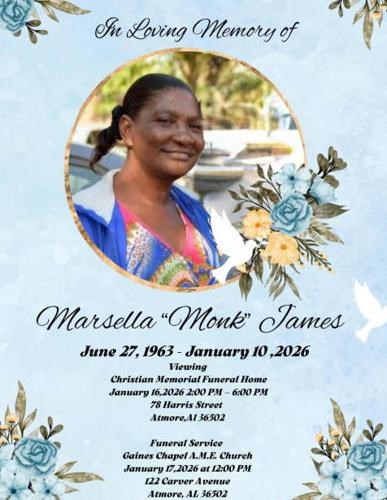 Marsella "Monk" James Obituary (2026) - Camden, AL - Christian Memorial ...