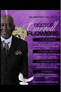 Carroll L. Flowers Obituary (2026) - Fort Lauderdale, FL - McWhite's ...
