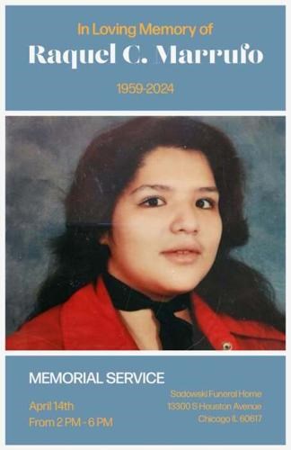 Raquel C. Marrufo Obituary (2024) - Chicago, IL - Sadowski Funeral Home ...