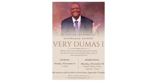 Suffragan Bishop Avery Dumas III Obituary (2025) - Detroit, MI - Ellis ...