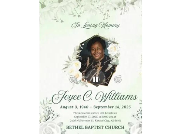 Joyce Williams Obituary (2025) - Kansas City, KS - Mrs. J.W. Jones ...