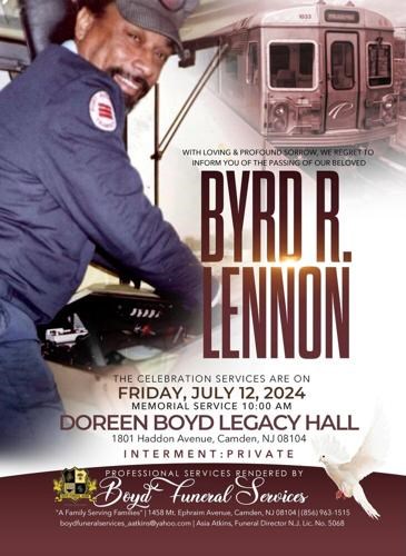 Byrd Lennon Obituary (2024) - Camden, NJ - Boyd Funeral Home - Camden