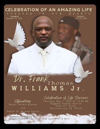 Frank Thomas Williams Jr. Obituary (2025) - San Francisco, CA - Duggan ...