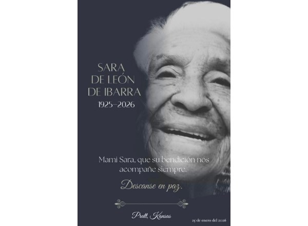 Sara de de Ibarra Obituary (2026) - Pratt, KS - Larrison Mortuary - Pratt