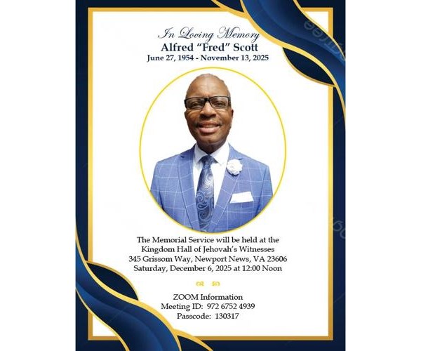 Alfred "Fred" Scott Obituary (2025) - Newport News, VA - Cremation ...