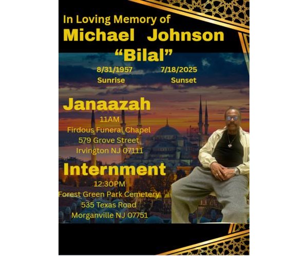 Michael Johnson Obituary (2025) - Trenton, NJ - Firdous Funeral Chapel ...