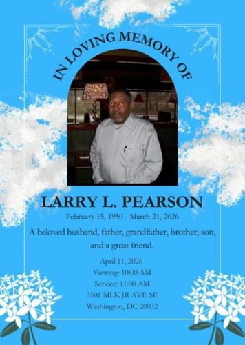 Larry L. Pearson Obituary (2026) - Washington, DC - Knotts Funeral Home ...