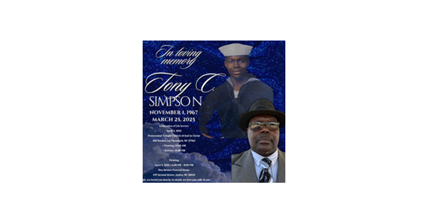 Mr. Tony Carroll Simpson Obituary (2025) - Ayden, NC - Don Brown ...