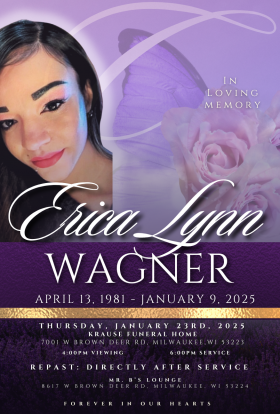 Erica Lynn Wagner Obituary (2025) - West Allis, WI - Informed Choice ...