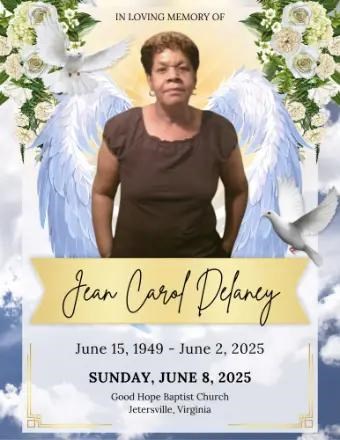 Jean Carol Delaney Obituary (2025) - Amelia, VA - M. W. Hawkes Funeral ...