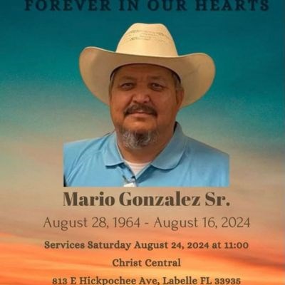 Mario Gonzalez Sr. Obituary (2024) - LaBelle, FL - Akin Davis Funeral ...