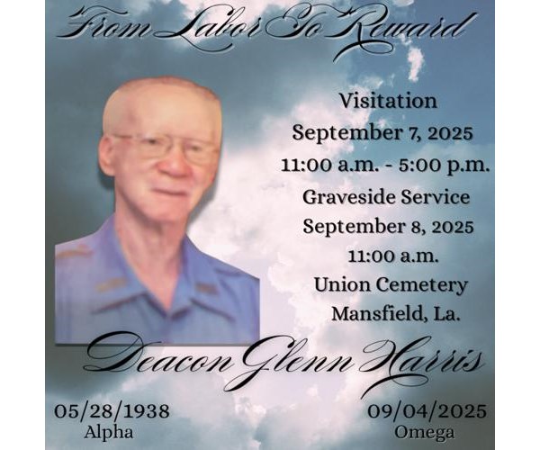 Glenn Harris Obituary (2025) - Mansfield, LA - Patterson Purvis Mortuary