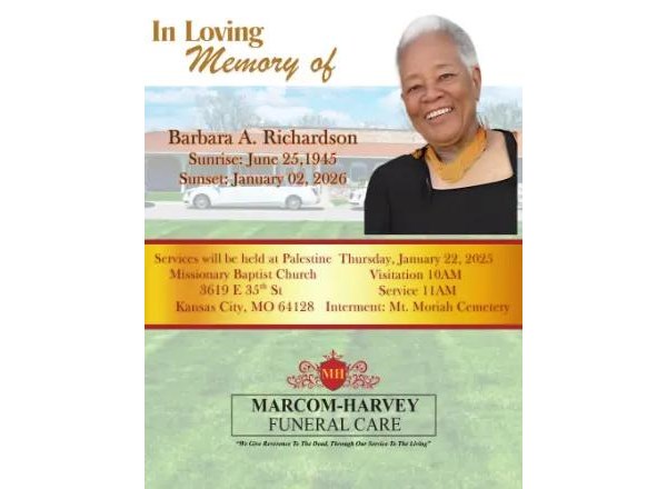 Barbara A. Richardson Obituary (2026) - Kansas City, MO - Marcom-Harvey ...