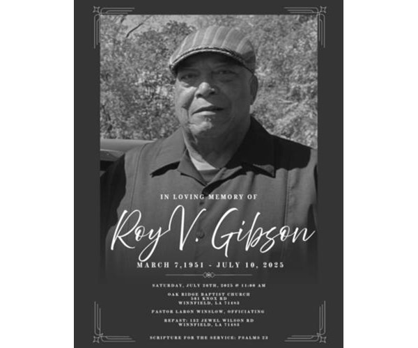 Roy Victor Gibson Obituary (2025) - Pineville, LA - Fall Creek Funeral ...