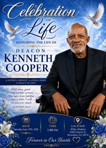 Kenneth Cooper Obituary (2026) - Riverdale, GA - Willie A. Watkins ...