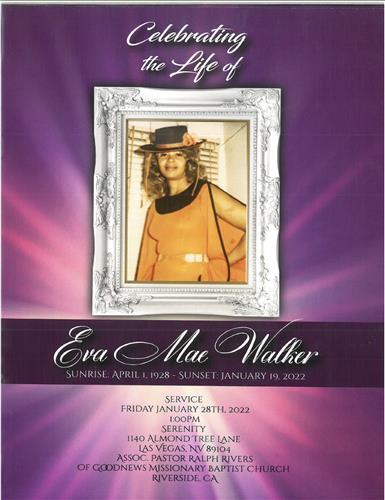 Eva Mae Walker Obituary (2022) - Las Vegas, NV - Serenity Funeral Home ...