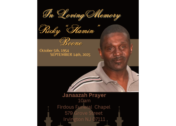 Ricky Boone Obituary (2025) - Irvington, NJ - Firdous Funeral Chapel ...