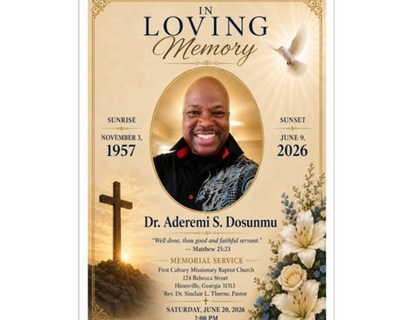 Dr. Aderemi Dosunmu Obituary and Online Memorial (2026)