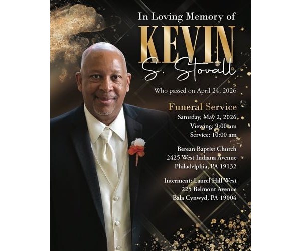 Kevin S. Stovall Obituary (2026) - Philadelphia, PA - DuPree Funeral ...