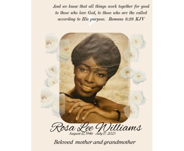 Rosa Lee Williams Obituary (2025) - Columbus, OH - Marlan Gary Funeral ...