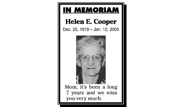 Helen Cooper Obituary (2012) - South Bend, IN - South Bend Tribune