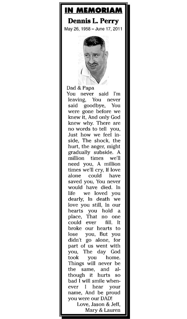 Dennis Perry Obituary (2012) - South Bend, IN - South Bend Tribune