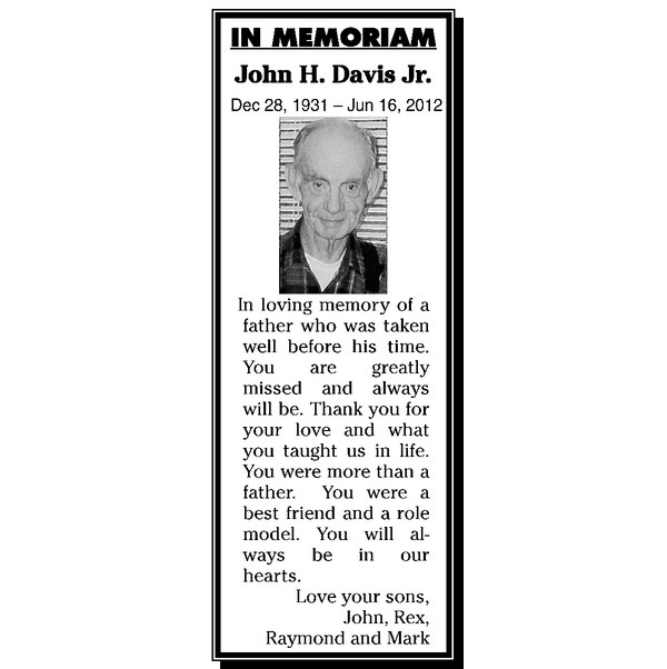 John Davis Obituary (2012) - South Bend, IN - South Bend Tribune