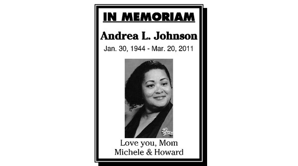 Andrea Johnson Obituary (2013) - South Bend, IN - South Bend Tribune
