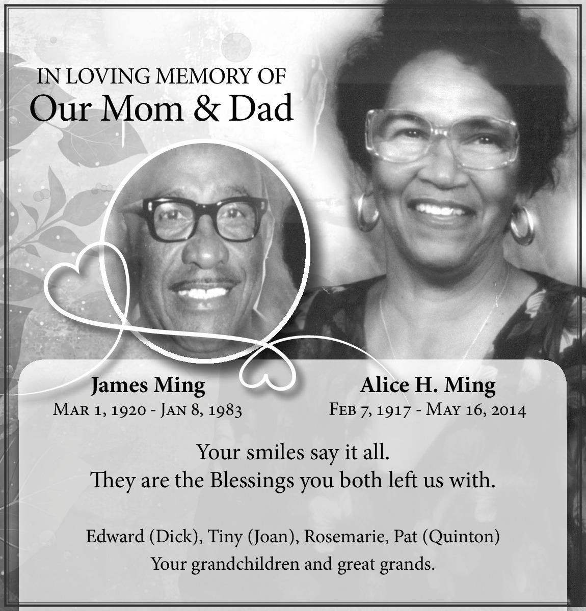 James Ming Obituary (2017) - Warwick, Bermuda - The Royal Gazette