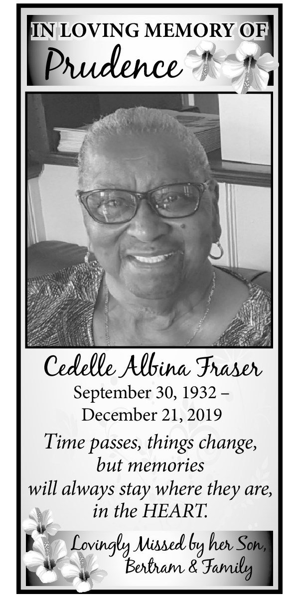 Cedelle Fraser Obituary (2020) - Unknown, Bermuda - The Royal Gazette