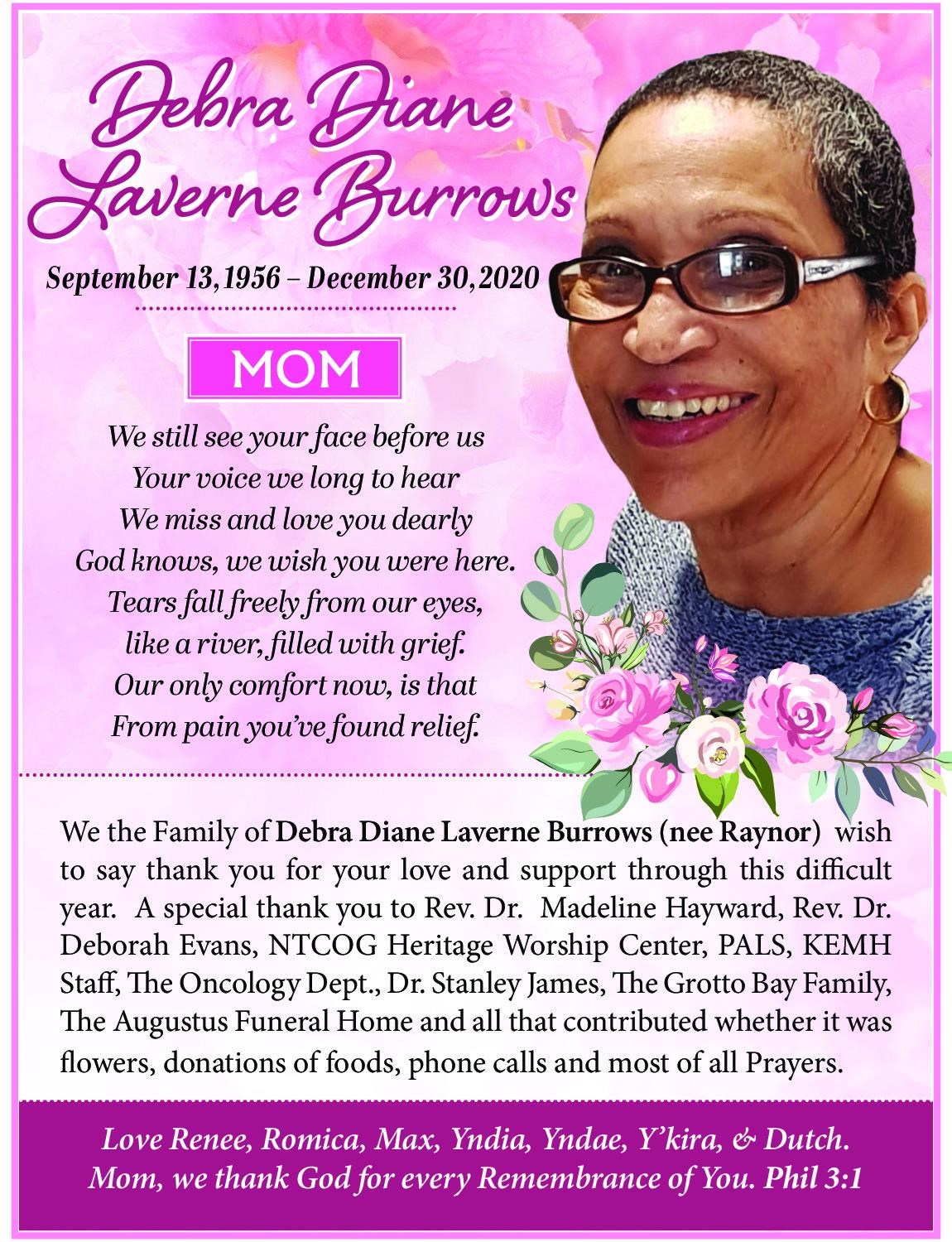Debra Burrows Obituary (2021) - Hamilton, Bermuda - The Royal Gazette