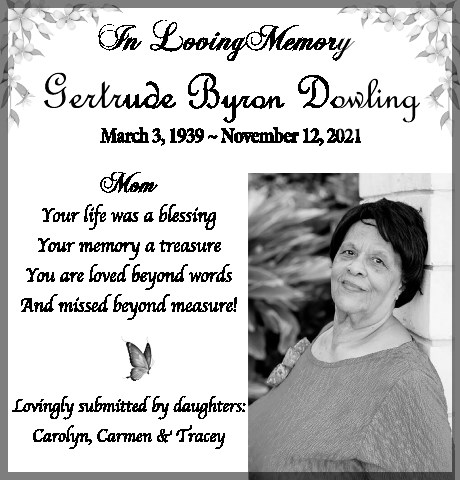 Gertrude Dowling Obituary (2022) - Hamilton, Bermuda - The Royal Gazette