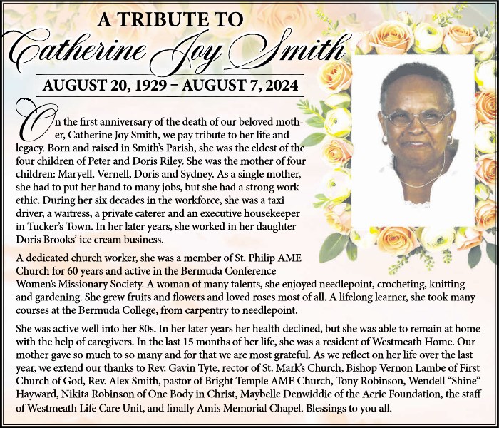 Catherine Smith Obituary (2025) - Unknown, Bermuda - The Royal Gazette