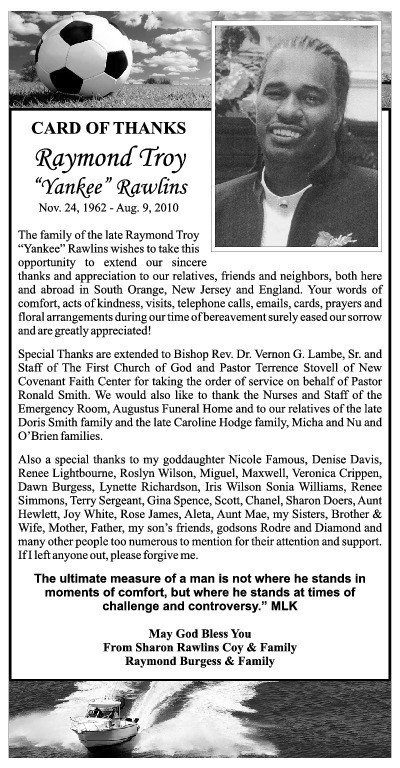 RAYMOND RAWLINS Obituary (2010) - Pembroke, Bermuda - The Royal Gazette