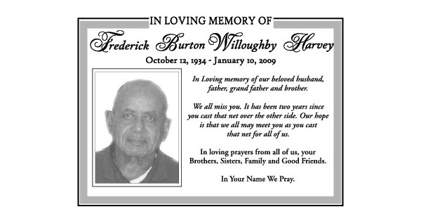 FREDERICK HARVEY Obituary (2011) - Hamilton Parish, Bermuda - The Royal ...