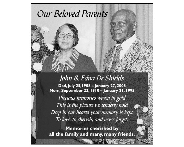 John DeShields Obituary (2011) - Pembroke, Bermuda - The Royal Gazette