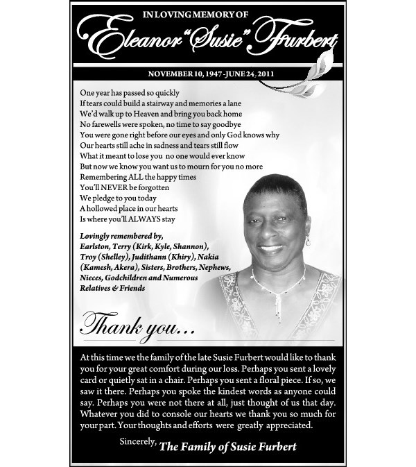 Eleanor Furbert Obituary (2012) - Hamilton, Bermuda - The Royal Gazette