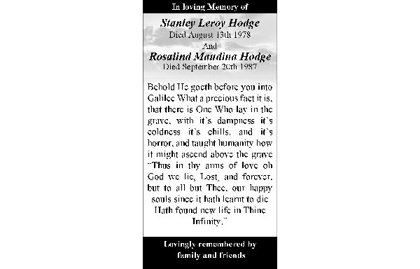 Stanley Hodge Obituary (2012) - Devonshire, Bermuda - The Royal Gazette