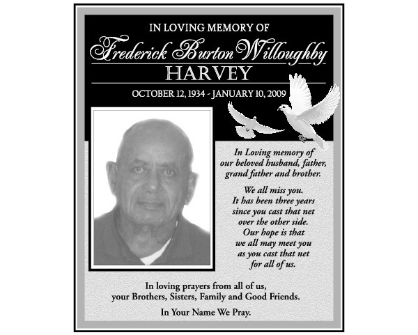 Frederick Harvey Obituary (2013) - Hamilton Parish, Bermuda - The Royal ...